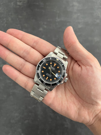 Seiko Mod - 39mm Vintage Submariner with black dial and date – Uniq ...